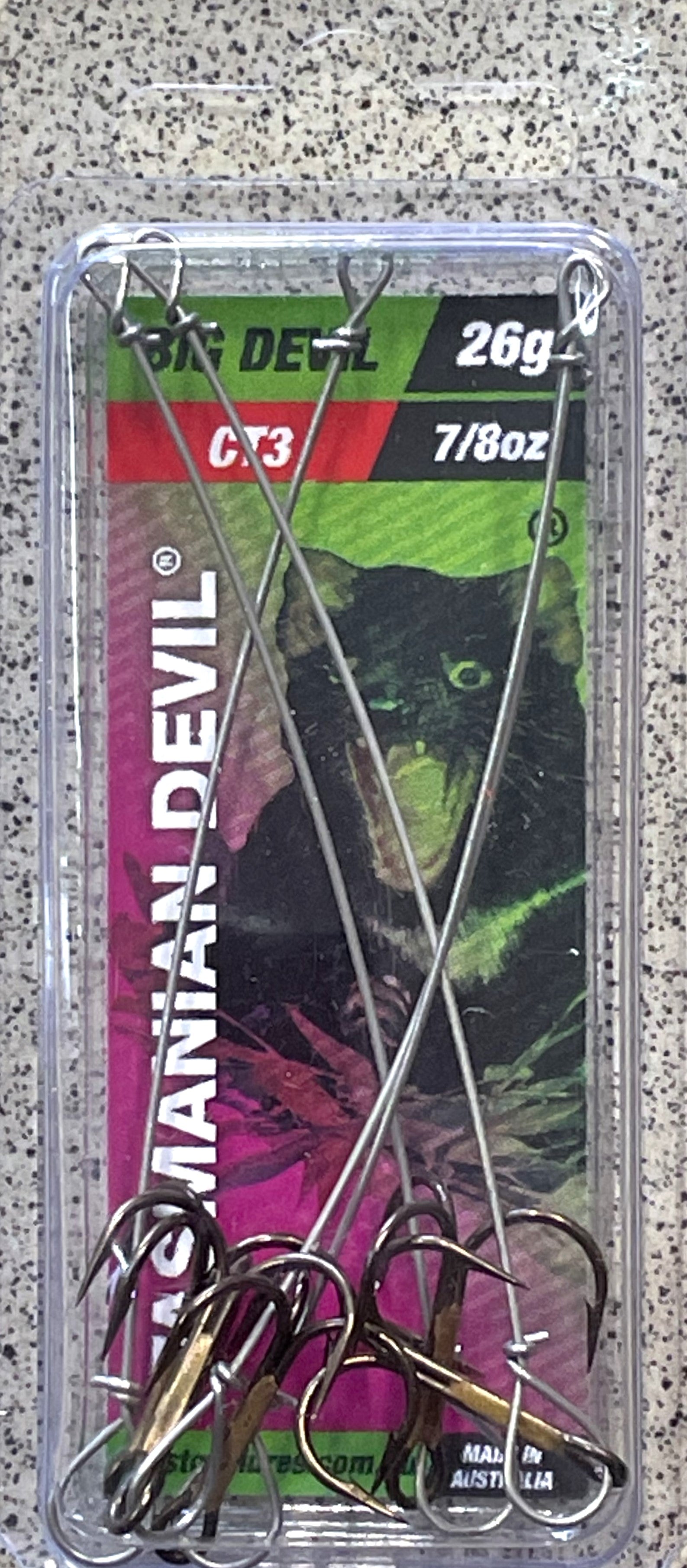 Tasmanian Devil 26 gram Treble Hook Centre's - 5 Pack – Trophy Trout ...